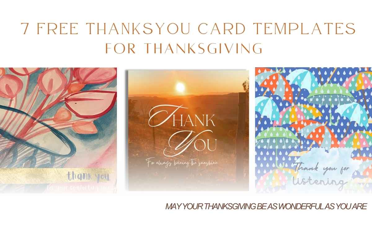 7 Unique Free Downloadable Thank You Card Templates for Thanksgiving ...